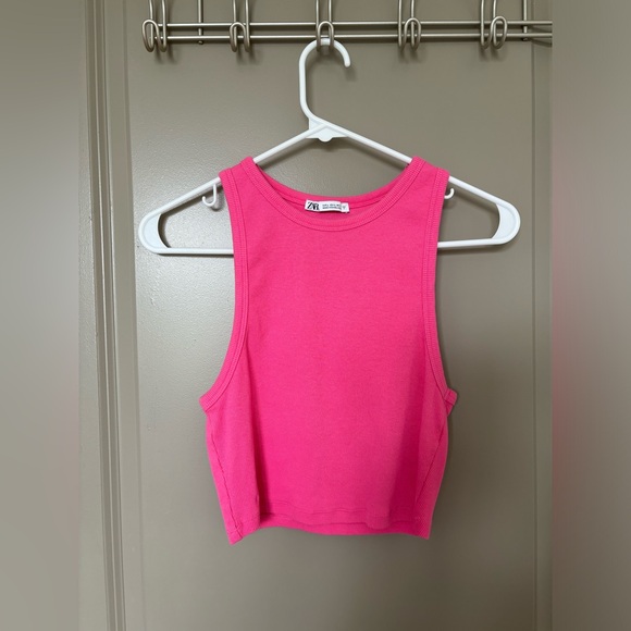 Zara | Tops | Zara Pink Crop Top | Poshmark